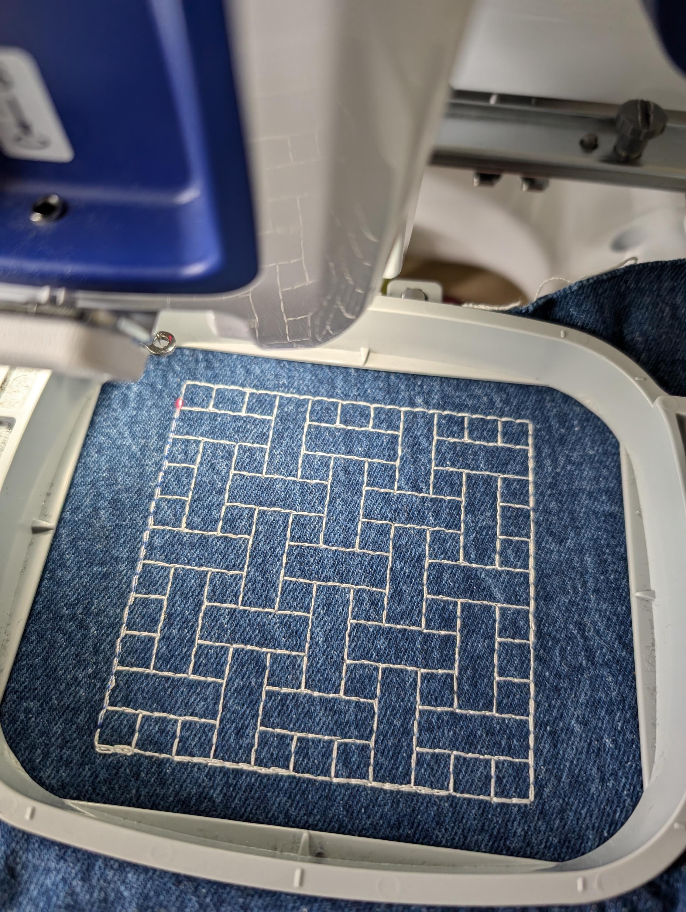 Sashiko Boro Quilting Square Machine Embroidery File Design 4x4 Inch ...