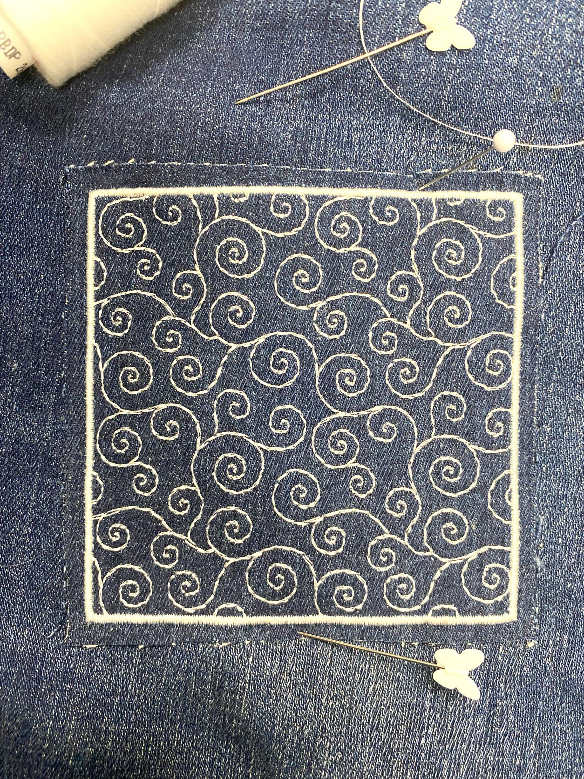 Set of 9 Sashiko Boro Quilting Square Machine Embroidery File Design ...