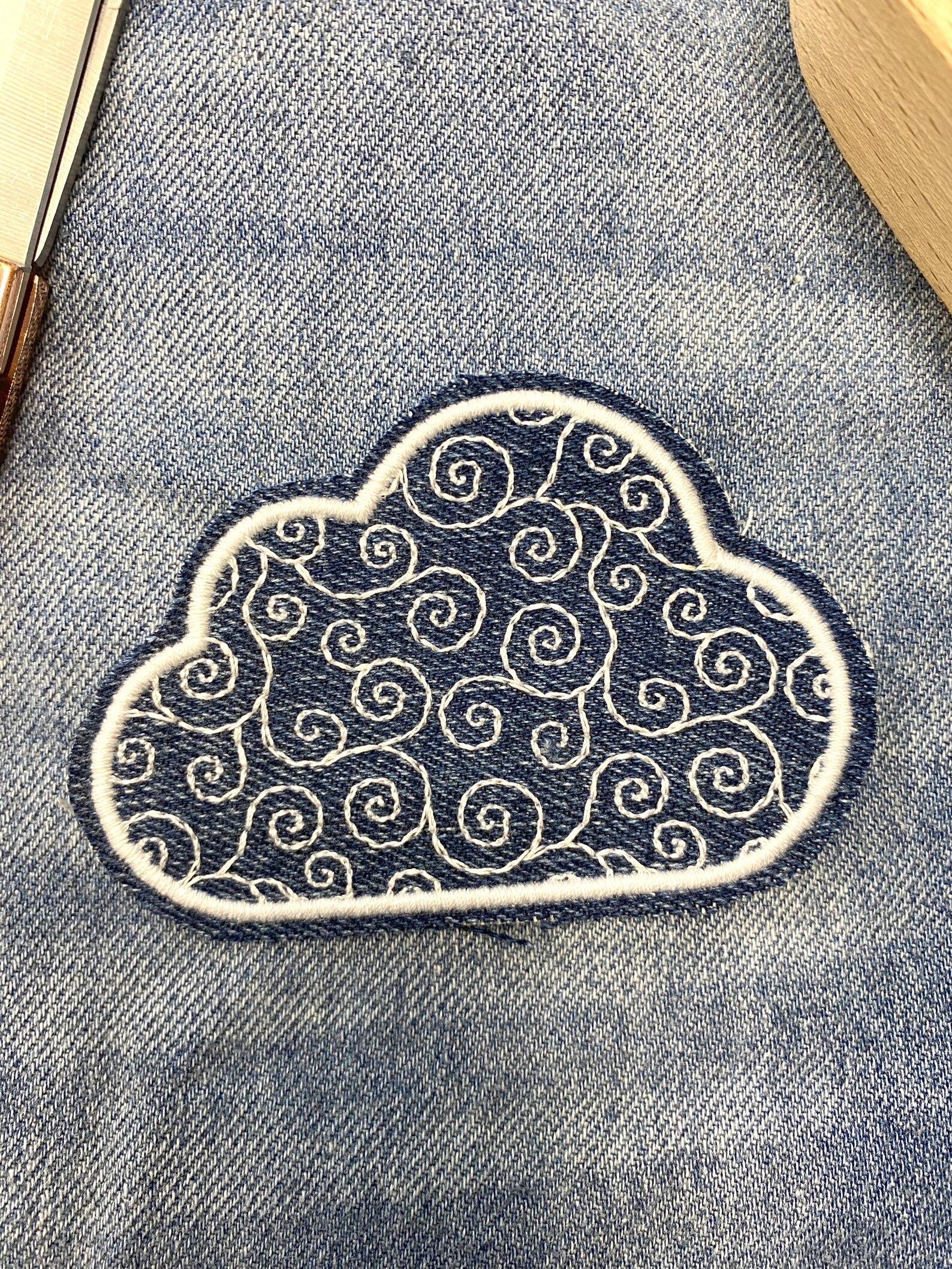 Sashiko Boro Patch Clouds Set 4 Machine Embroidery Files Designs, 4x4 ...