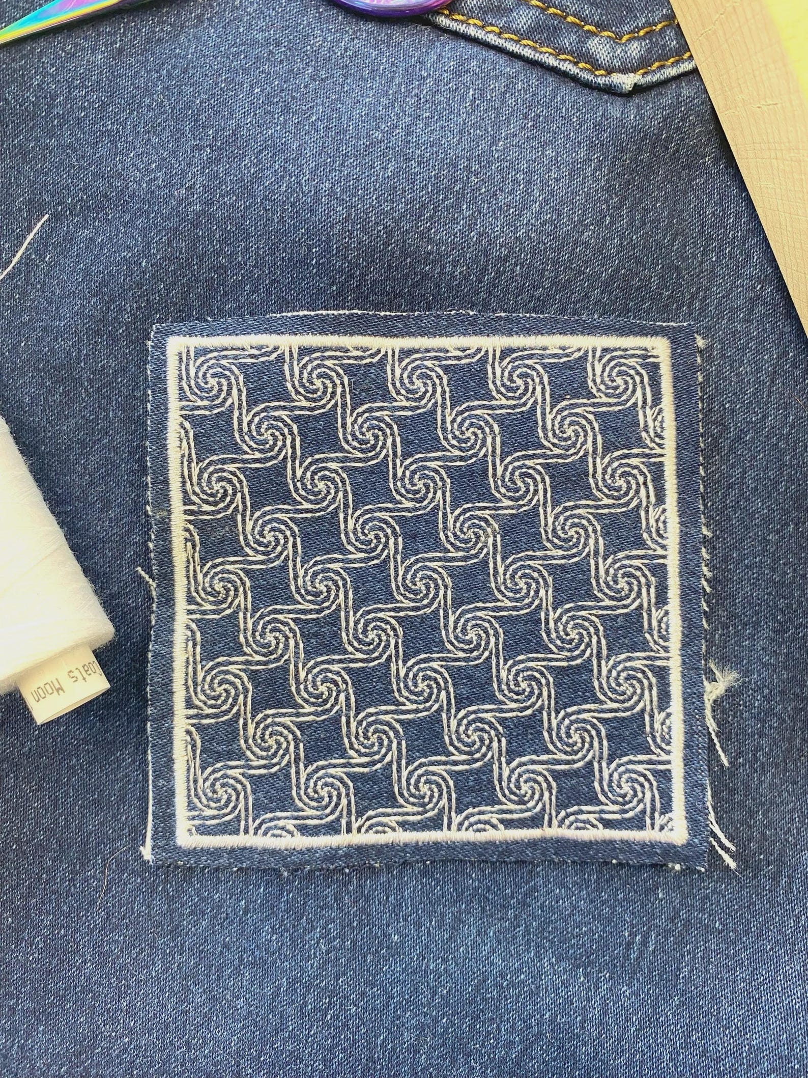 Set of 9 Sashiko Boro Quilting Square Machine Embroidery File Design ...