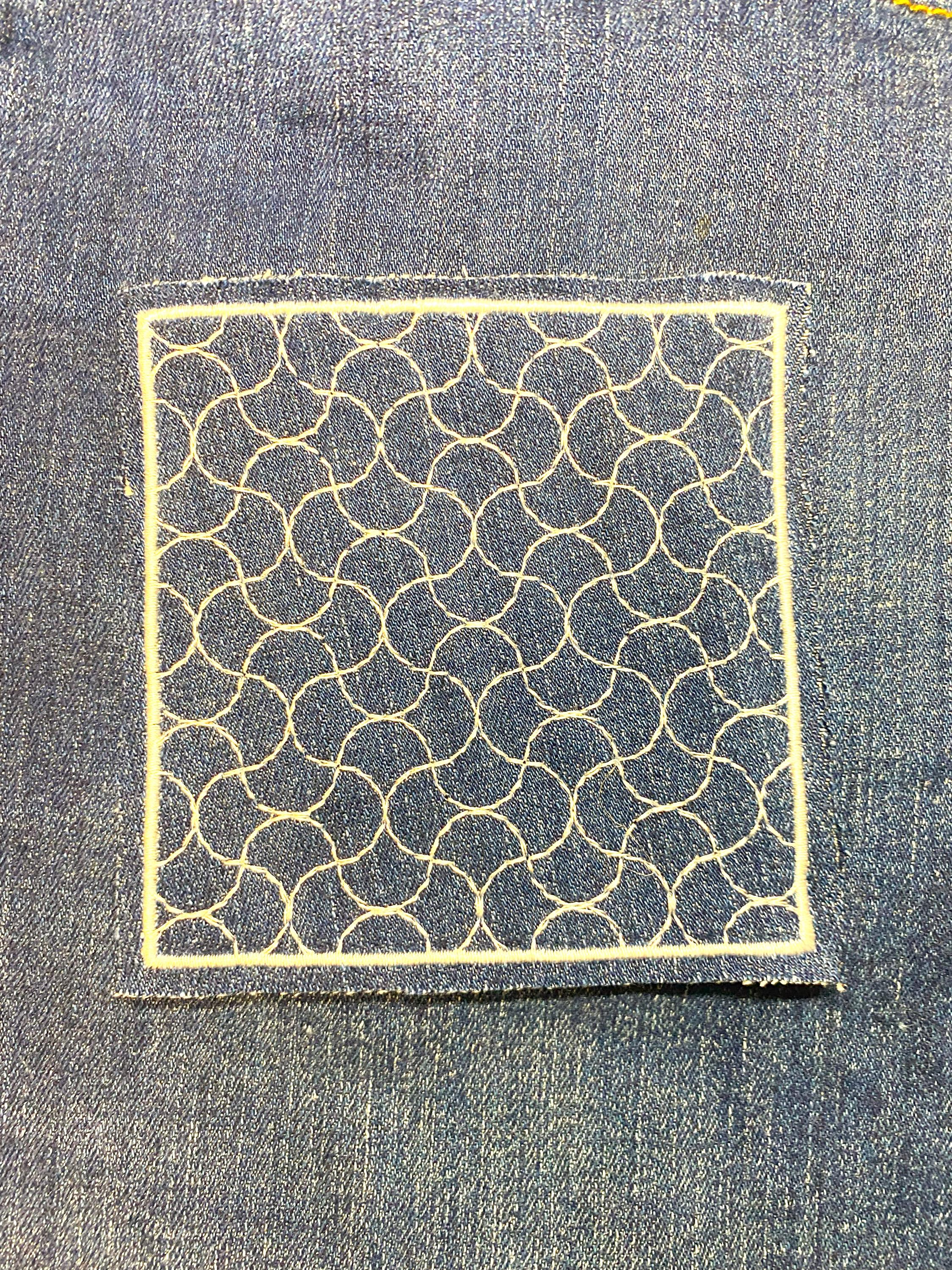 Sashiko Boro Quilting Square Machine Embroidery File Design 4x4 Inch ...