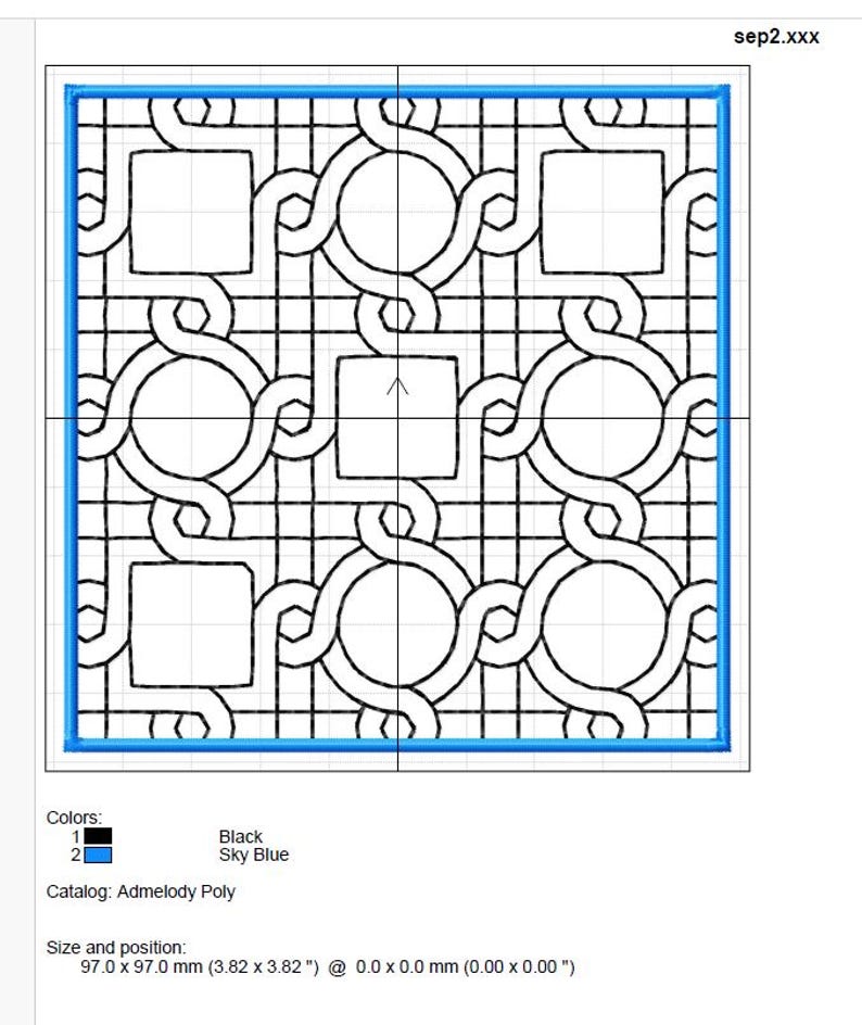 Digital File. Sashiko Boro Quilting Square Machine Embroidery File ...
