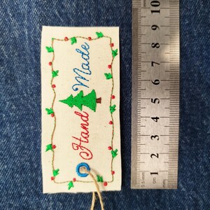 Machine Embroidery Design-ith Handmade Tag Set 4, Christmas Tag ...