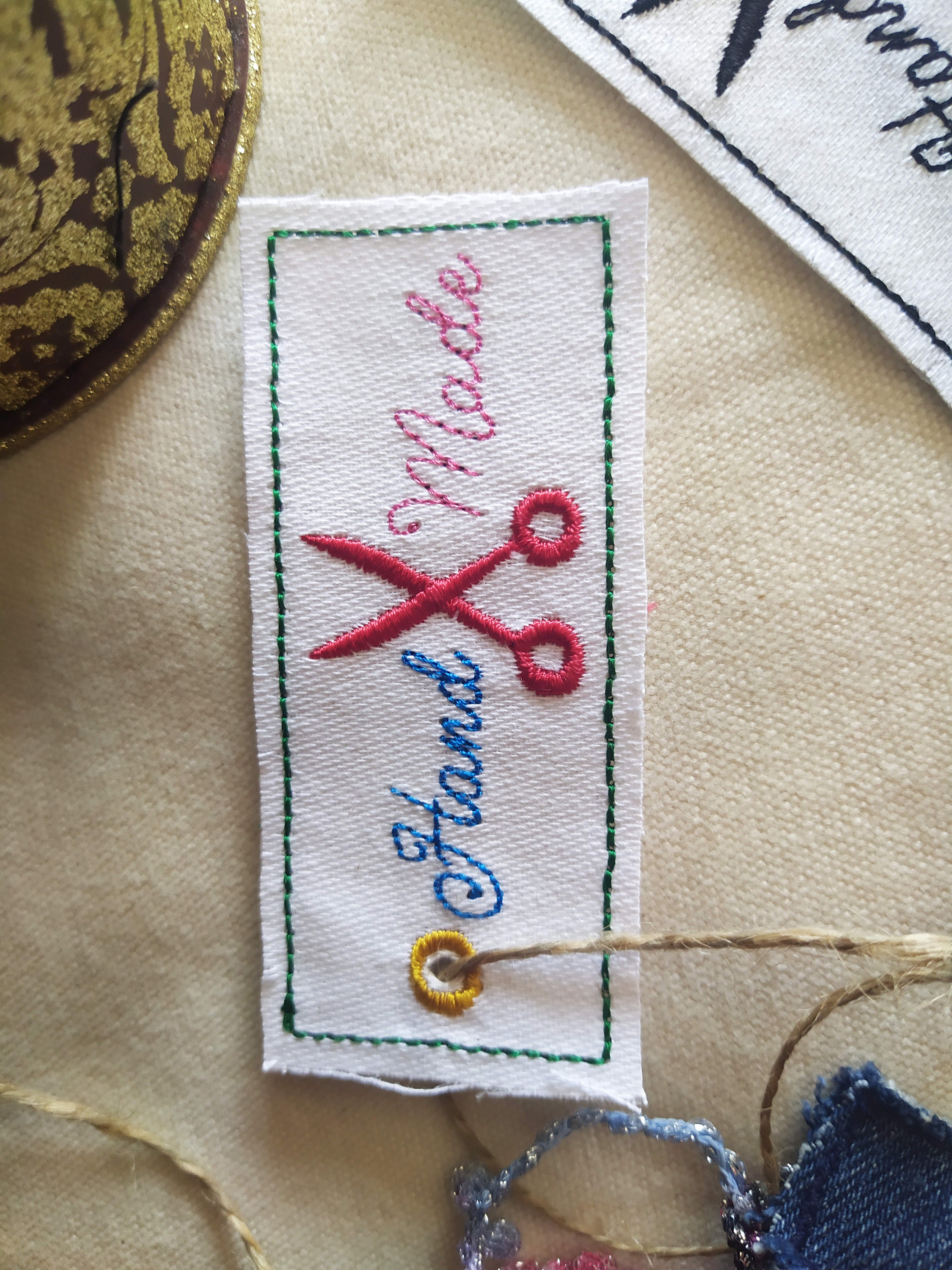 Machine Embroidery Design-ith Handmade Tag, Hanging Tag -(4x4) . in the ...