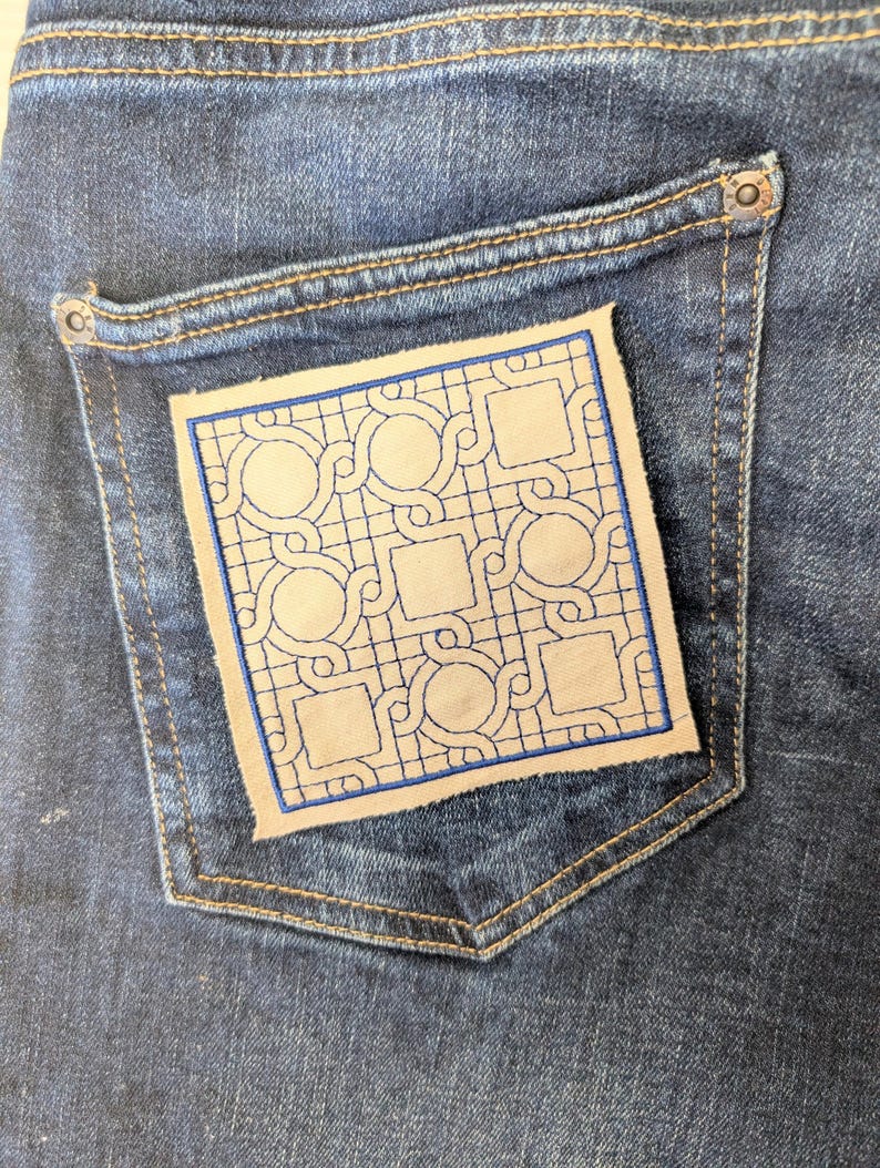 Digital File. Sashiko Boro Quilting Square Machine Embroidery File ...