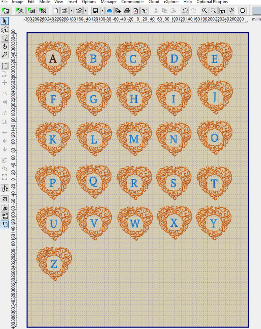 Embossed Monogram Font for Machine Embroidery – Instant Download ...