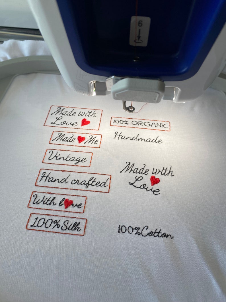 Embroidery File "labels" Set 13x18 and Individual From 6x4 Cm. Handmade ...