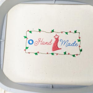 Machine Embroidery Design-ith Handmade Tag Set 4, Christmas Tag ...