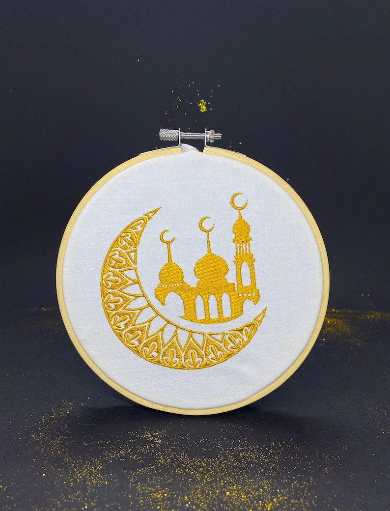 Arabic Mosque Filled Ornament Machine Embroidery Design - Etsy