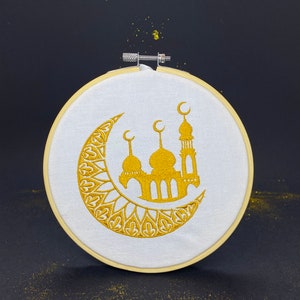 Arabic Mosque Filled Ornament Machine Embroidery Design, Islamic ...