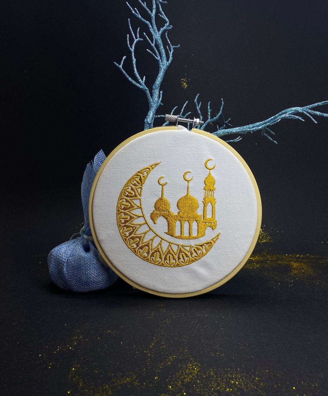 Arabic Mosque Filled Ornament Machine Embroidery Design, Islamic ...