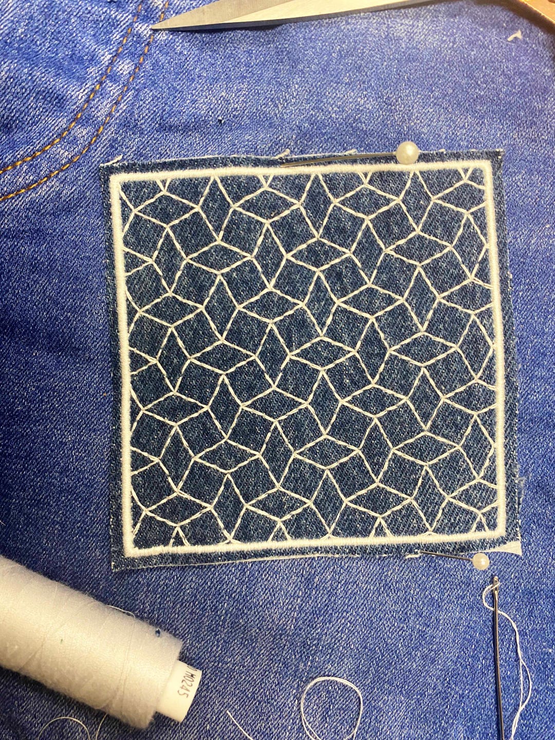 Sashiko Boro Quilting Square Machine Embroidery File Design 4x4 Inch ...