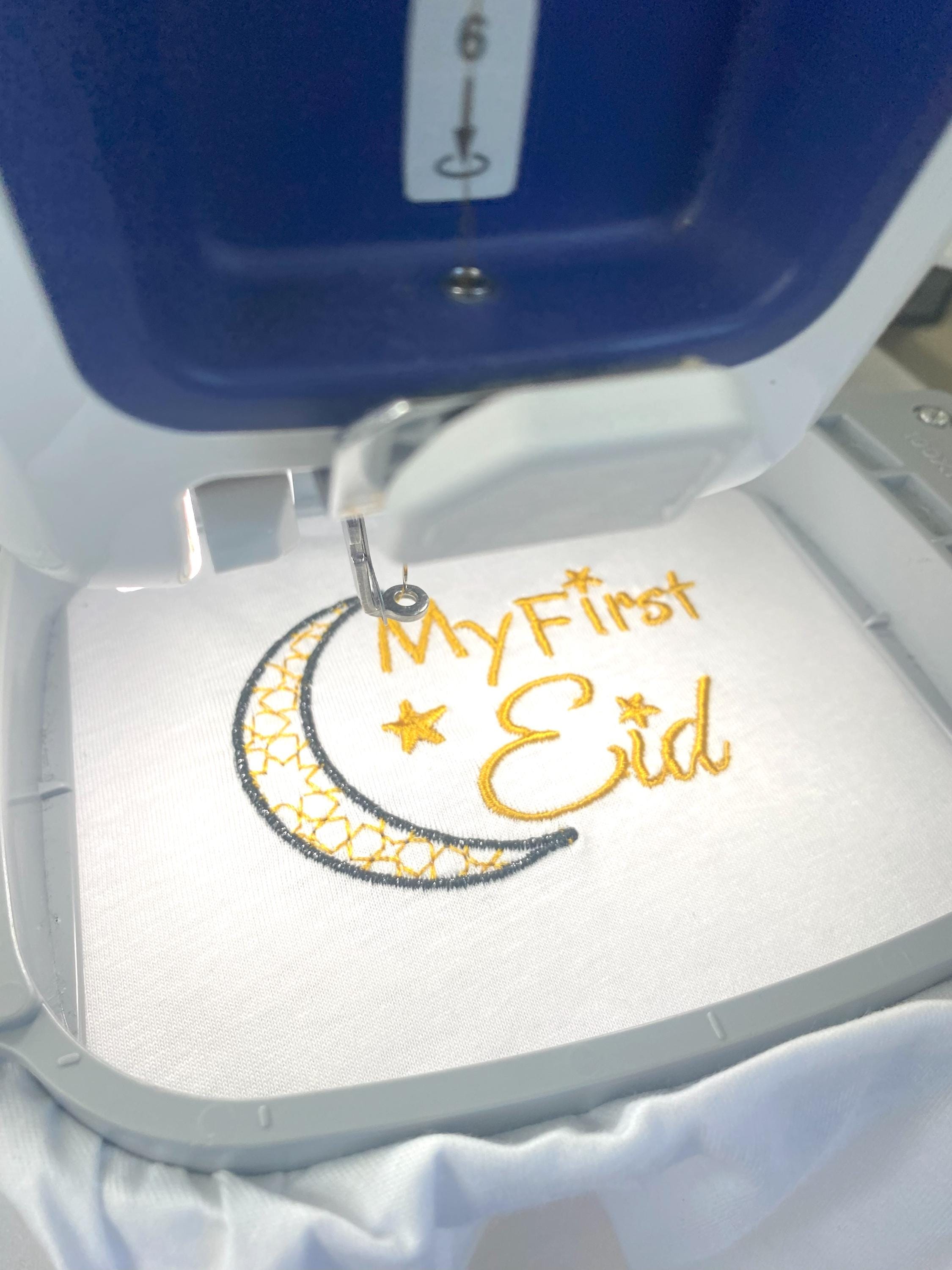 My First Eid Machine Embroidery Design, Eid Embroidery Pattern for Baby ...