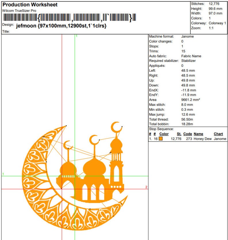 Arabic Mosque Filled Ornament Machine Embroidery Design, Islamic ...