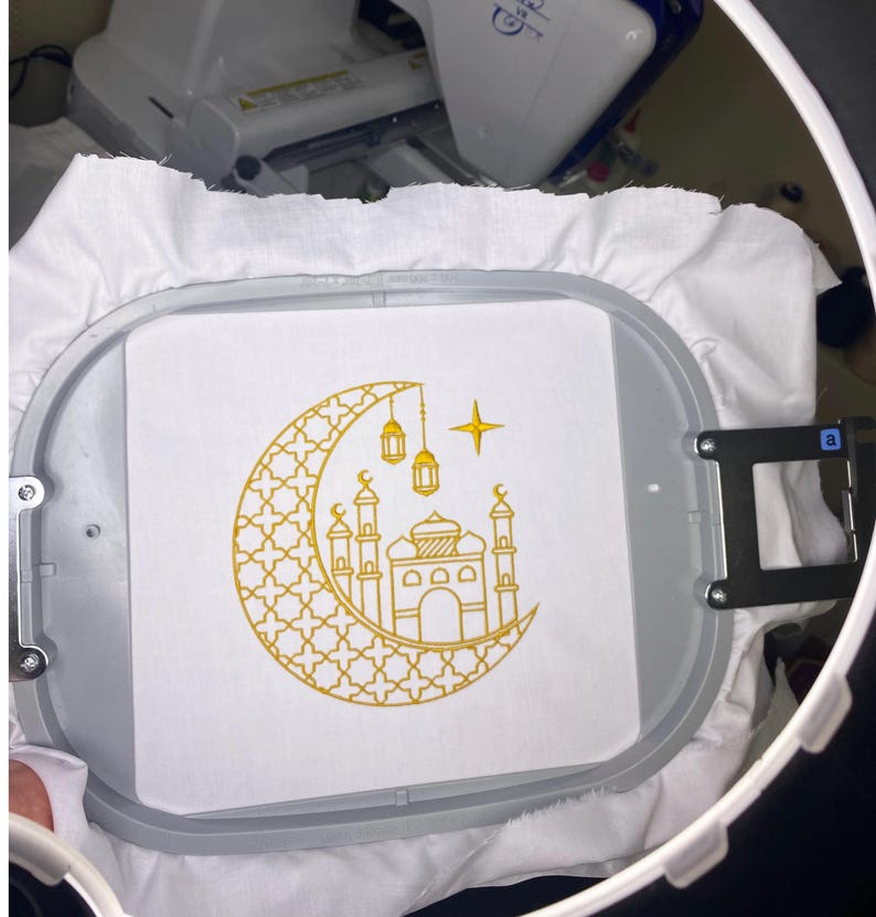 Arabic Mosque Filled Ornament Machine Embroidery Design, Islamic ...