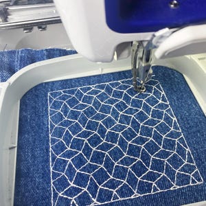 Sashiko Boro Quilting Square Machine Embroidery File Design 4x4 Inch ...