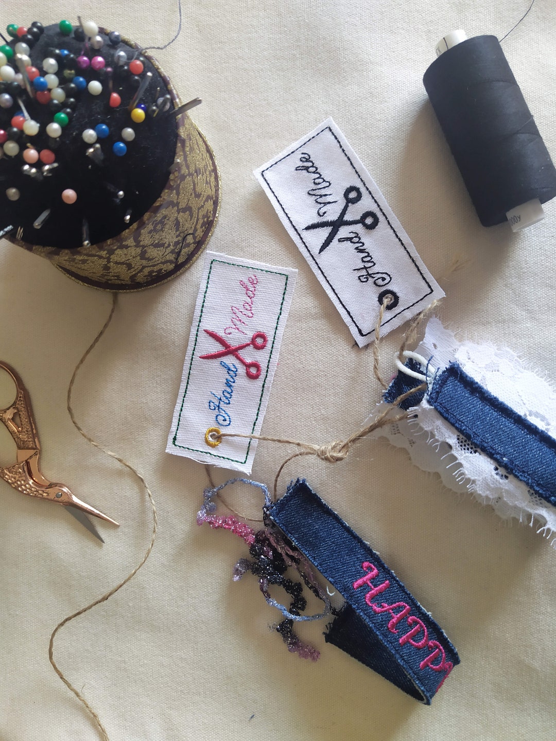 Machine Embroidery Design-ith Handmade Tag, Hanging Tag -(4x4) . in the ...