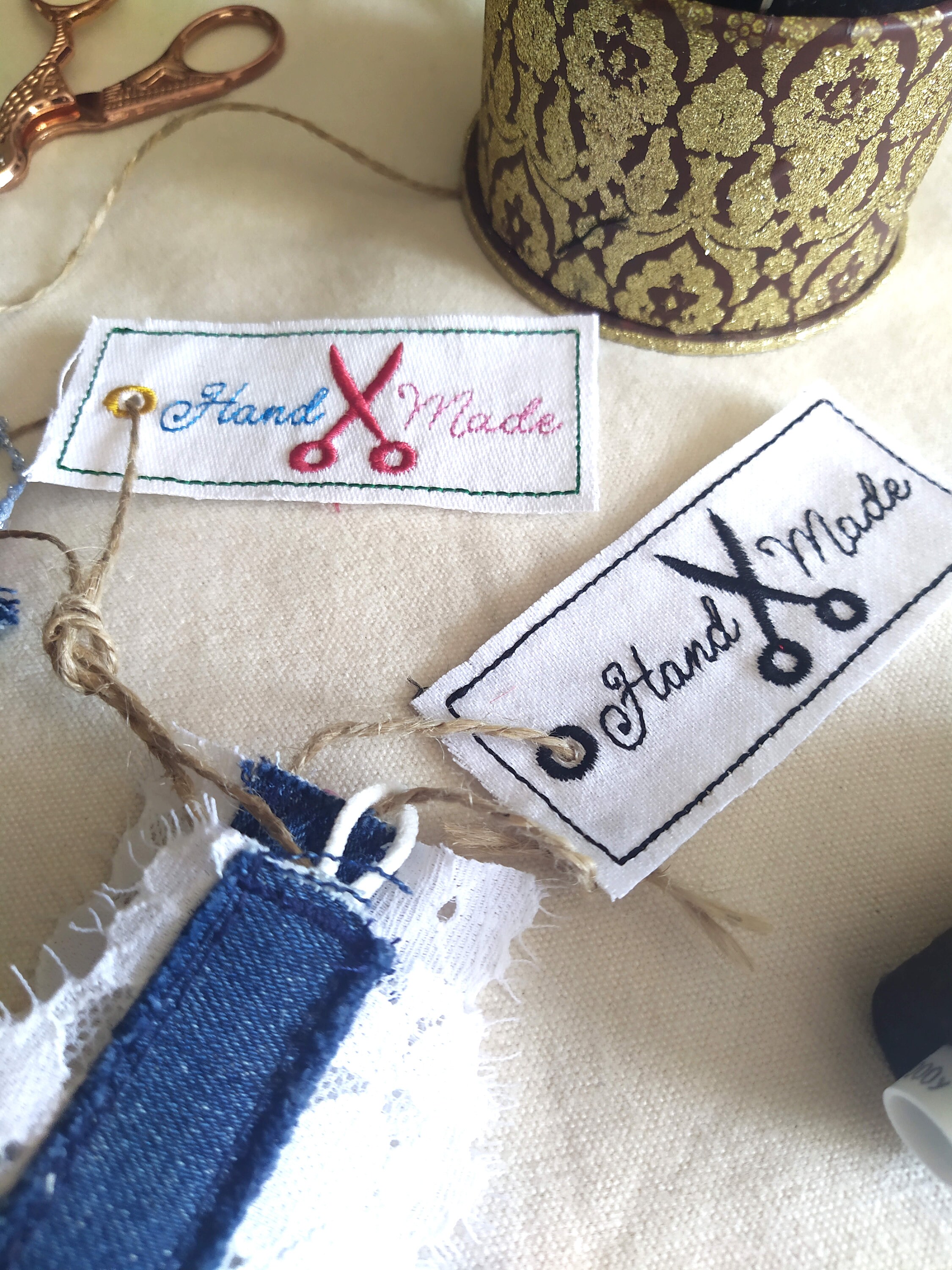 Machine Embroidery Design-ith Handmade Tag, Hanging Tag -(4x4) . in the ...
