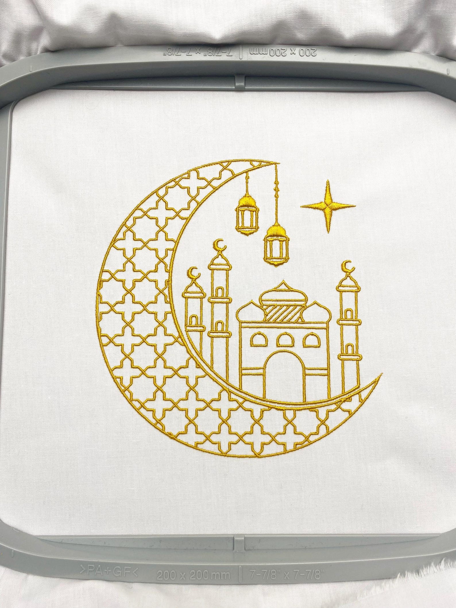 Arabic Mosque Filled Ornament Machine Embroidery Design, Islamic ...