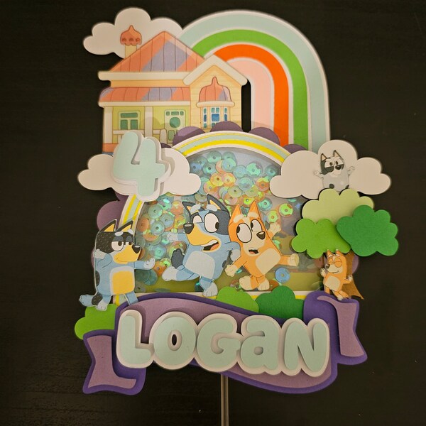 Bluey Cake Topper - Etsy UK