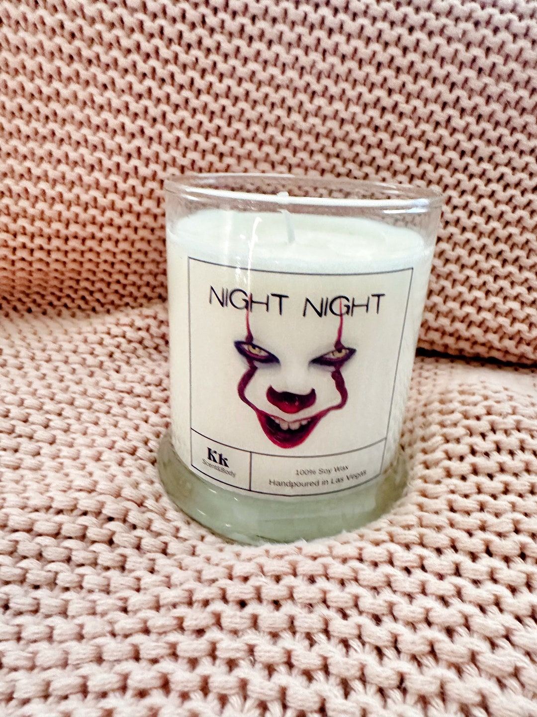 Clown Halloween Candle Penny Wise Horror Lover Gift - Etsy