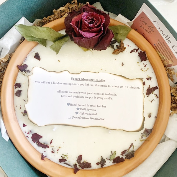 Candle With Message - Etsy