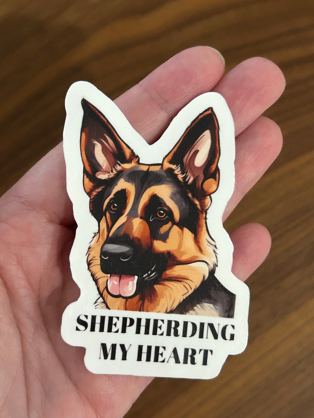 German Shepherd Dog Sticker. Shepherding My Heart. Dog Lover Sticker ...