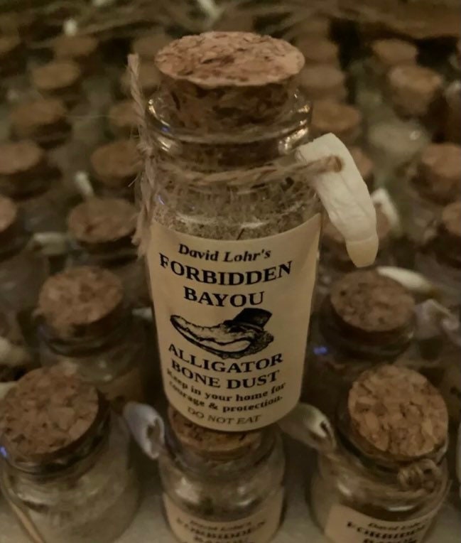 Ten Bottles Real Alligator Bone Dust With Tooth | Swamp Folk Art ...