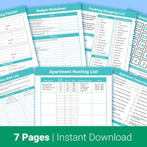 Apartment Search Bundle, PRINTABLES, Instant Download, Graduation Gifts ...