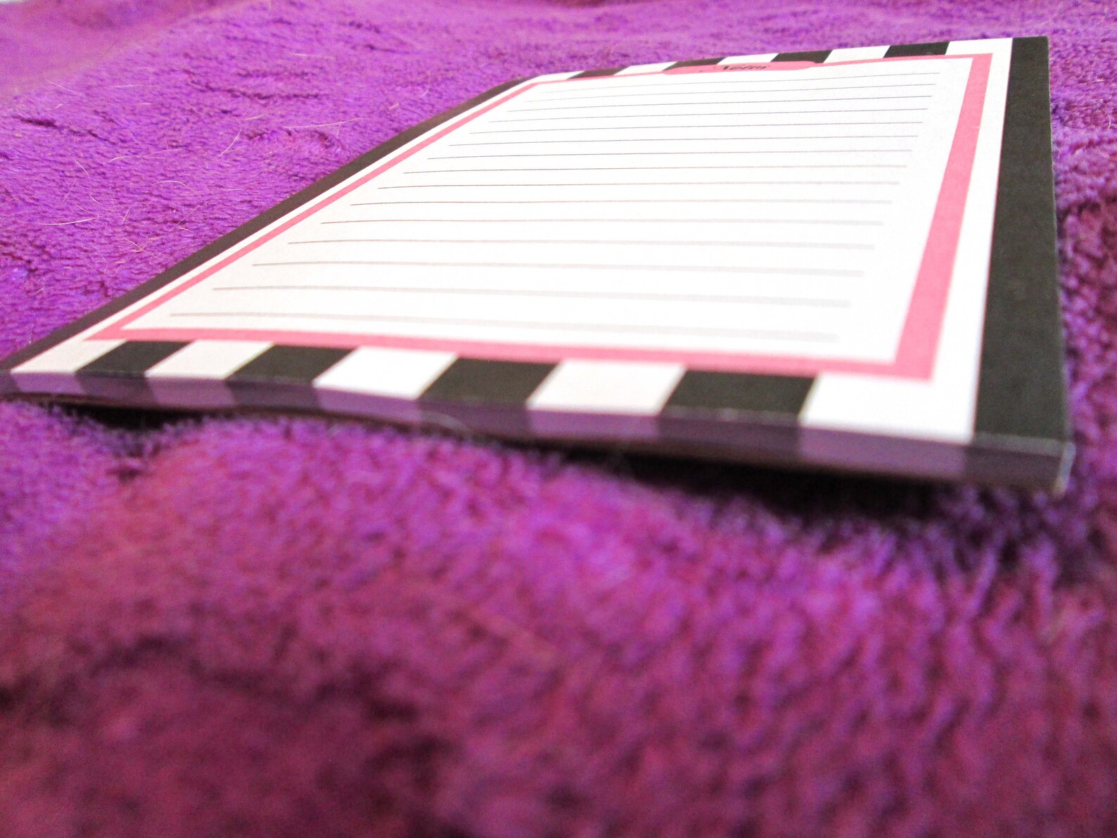 Black and White Stripes Memopad, 25 Pages, Cute Stationery, 4.25in X 5 ...