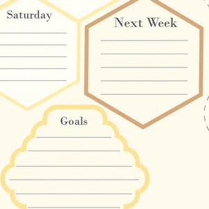 Busy as a Bee Weekly Planner, PRINTABLE, Instant Download, Bumblebee ...