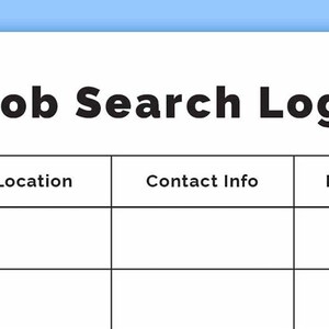 Job Search, Application, and Interview Tracker PRINTABLES, Instant ...