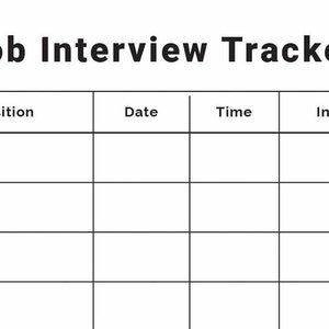 Job Search, Application, and Interview Tracker PRINTABLES, Instant ...