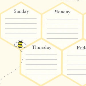 Busy as a Bee Weekly Planner, PRINTABLE, Instant Download, Bumblebee ...