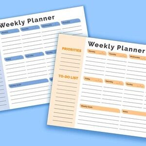 Weekly Planner Bundle Pack, PRINTABLES, Instant Download, Multiple ...