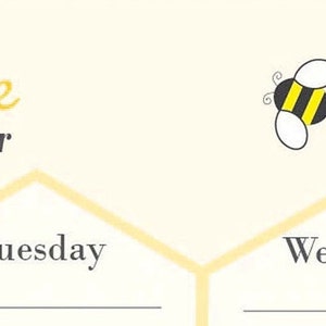 Busy as a Bee Weekly Planner, PRINTABLE, Instant Download, Bumblebee ...