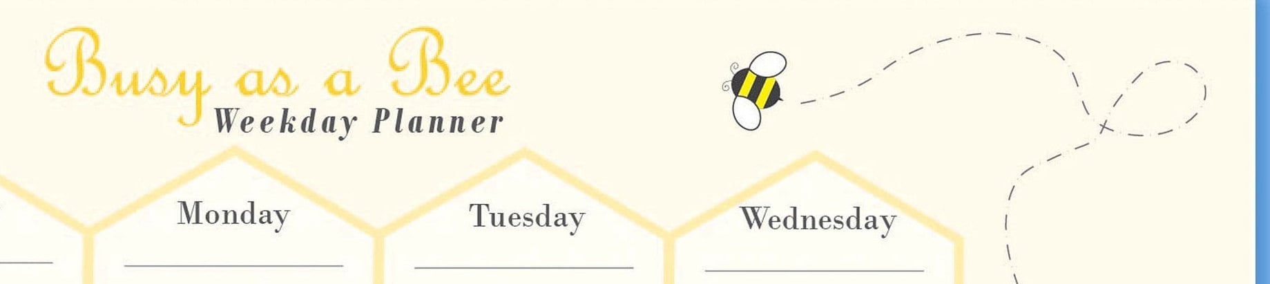 Busy as a Bee Weekly Planner, PRINTABLE, Instant Download, Bumblebee ...