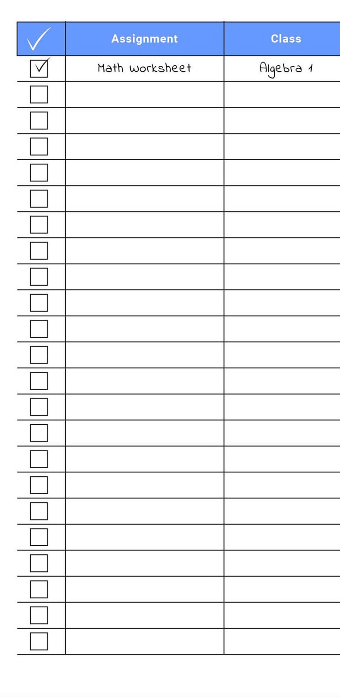 Homework Tracker PRINTABLE Instant Downland, US Letter Size, Assignment ...