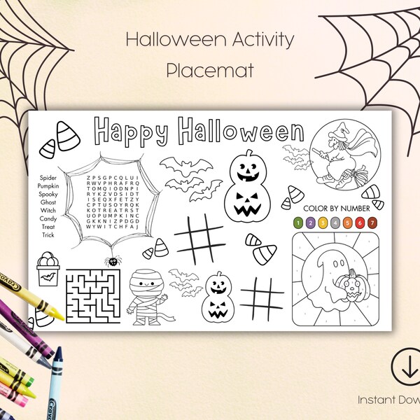 Halloween Placemat - Etsy