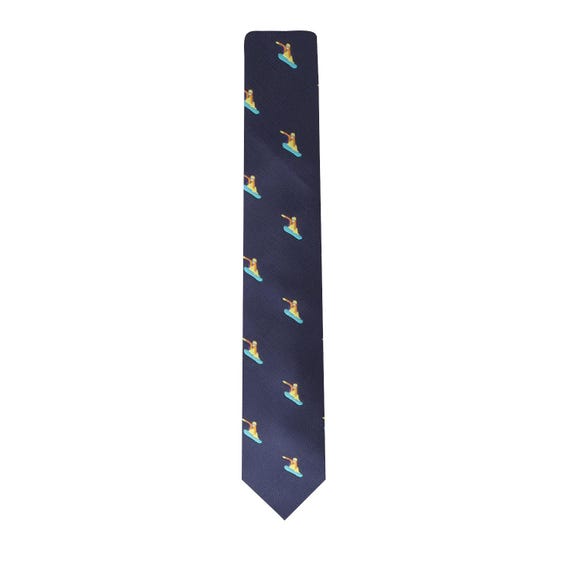 Unique Gift For Husband Tie Mens Silk Ties, Snowboard Man Winter Ski ...