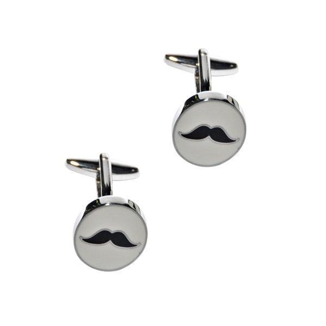 MOUSTACHE CUFFLINKS | Quirky Silver Design for Men | Playful and ...