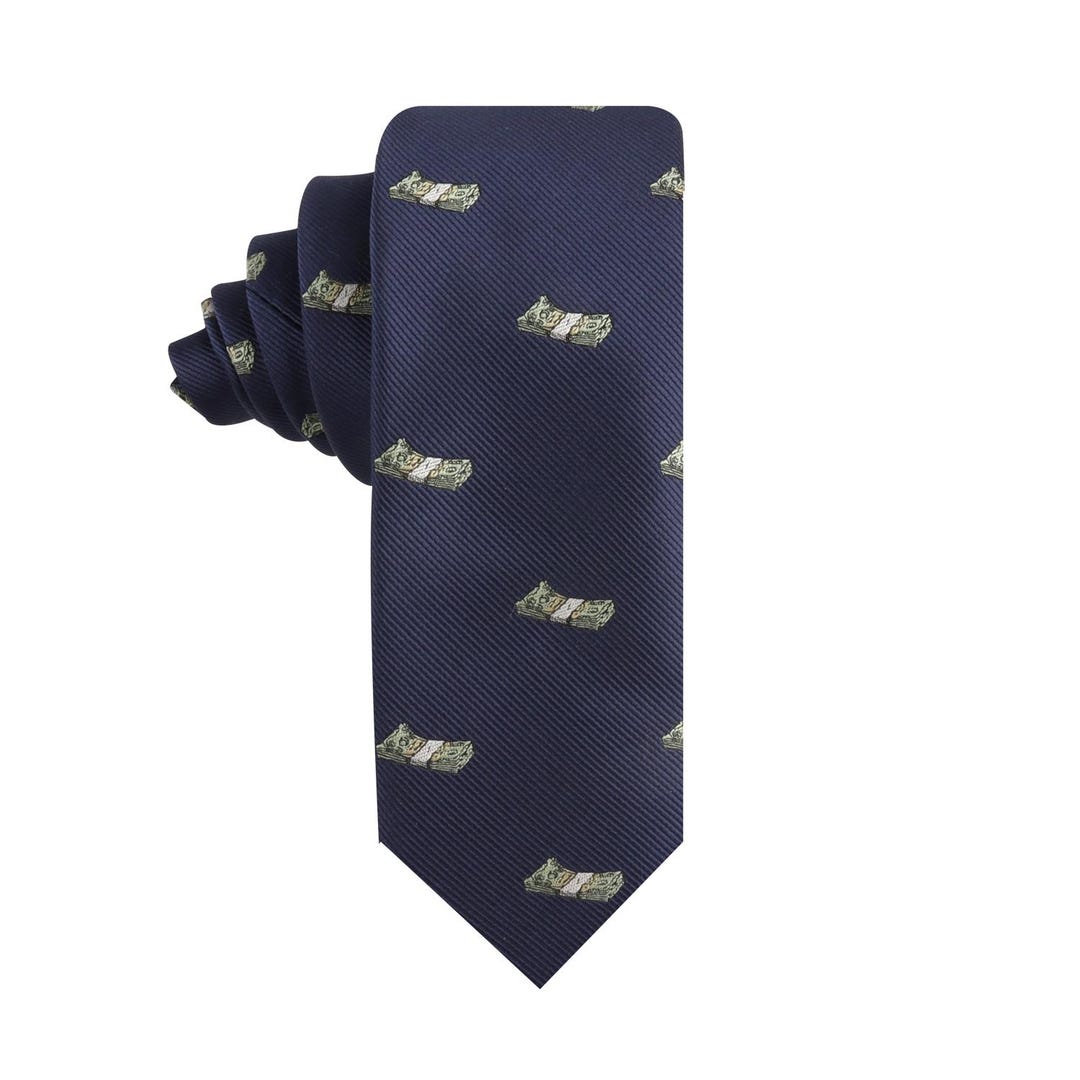 Cash Money Design Tie, Dollar Bill Necktie for Men, Novelty Money Print ...
