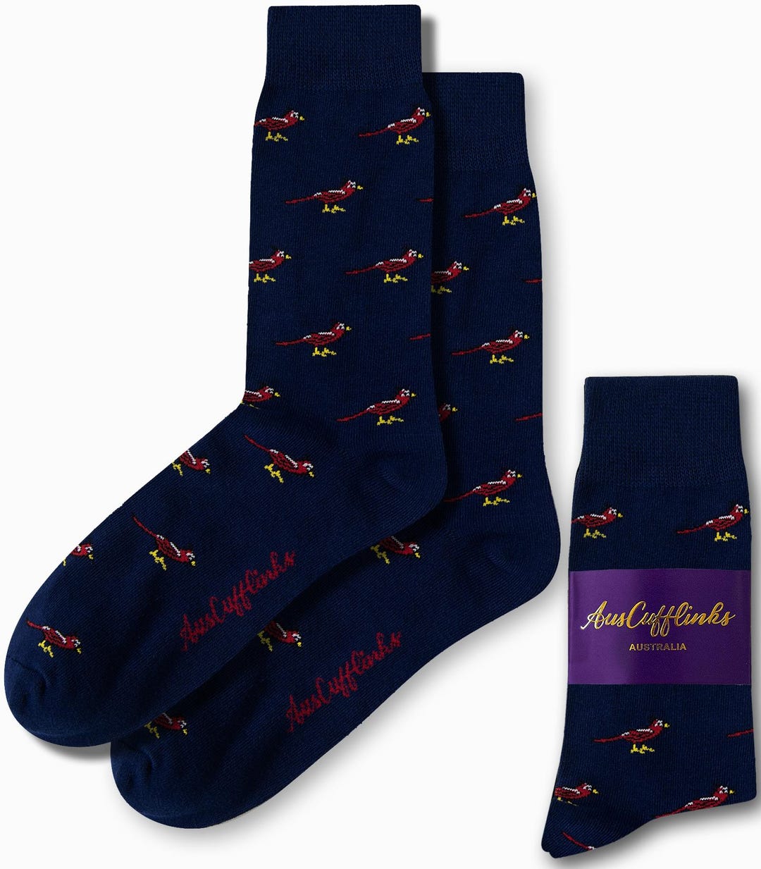 CARDINAL BIRD SOCKS | Everyday Socks for Men | Quirky Cardinal Print ...