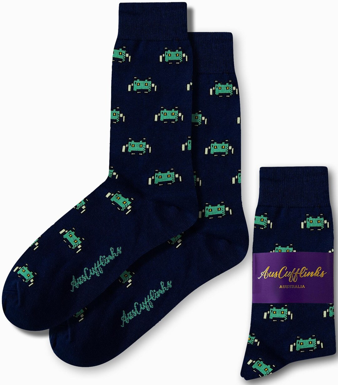 Green Invader Socks | GAMING Socks Computer GAMER PC | Novelty Socks ...