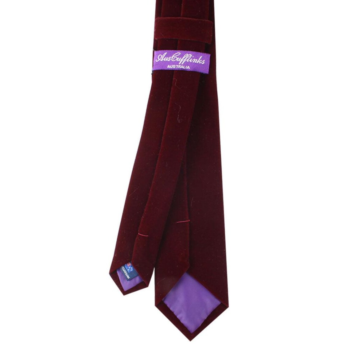 Maroon Velvet Skinny Tie L Luxurious Slim Necktie for Formal Events ...