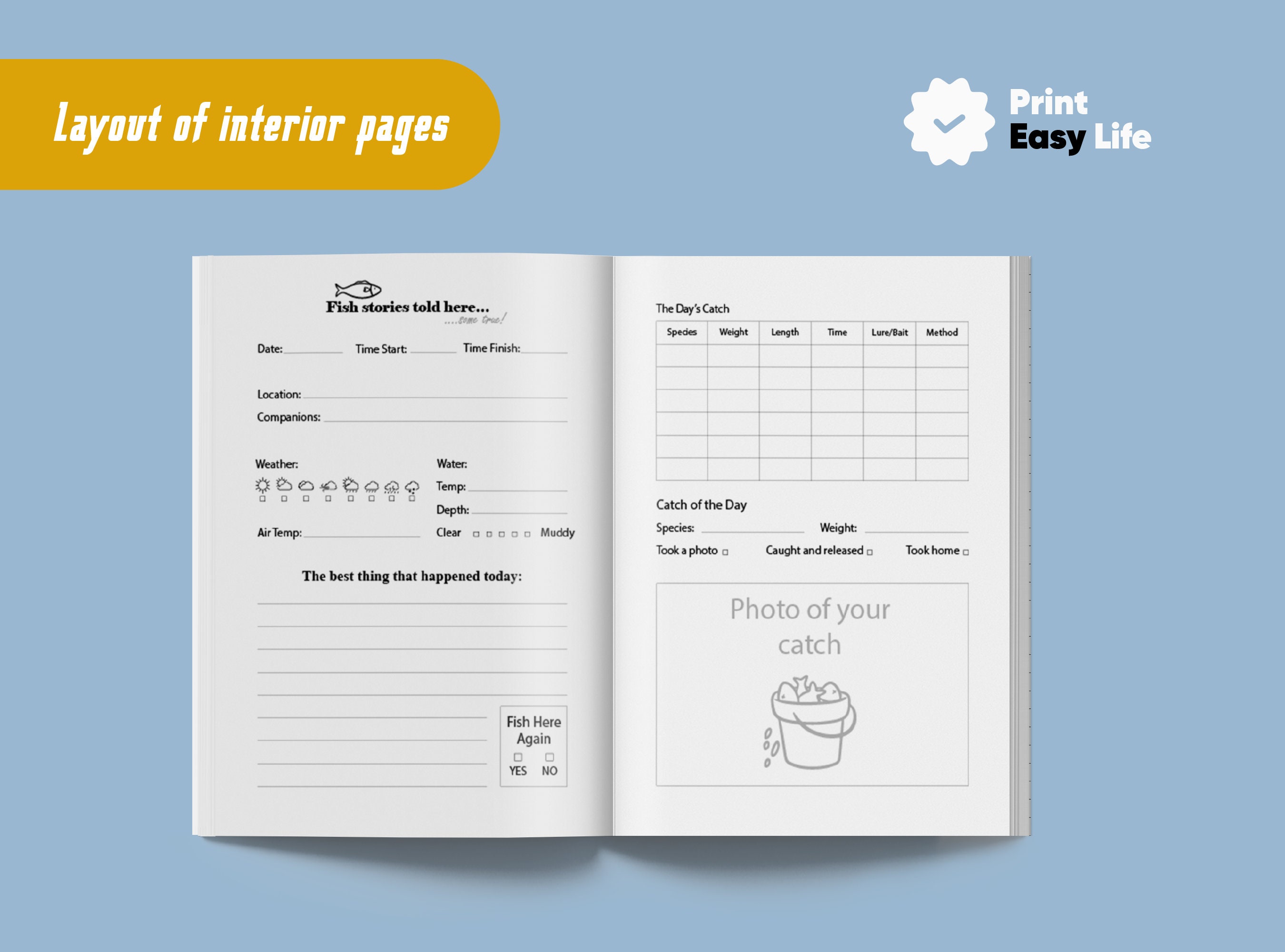 Fishing Log Book for Kids ! Personalized Fishing Log Book ! Fishing ...