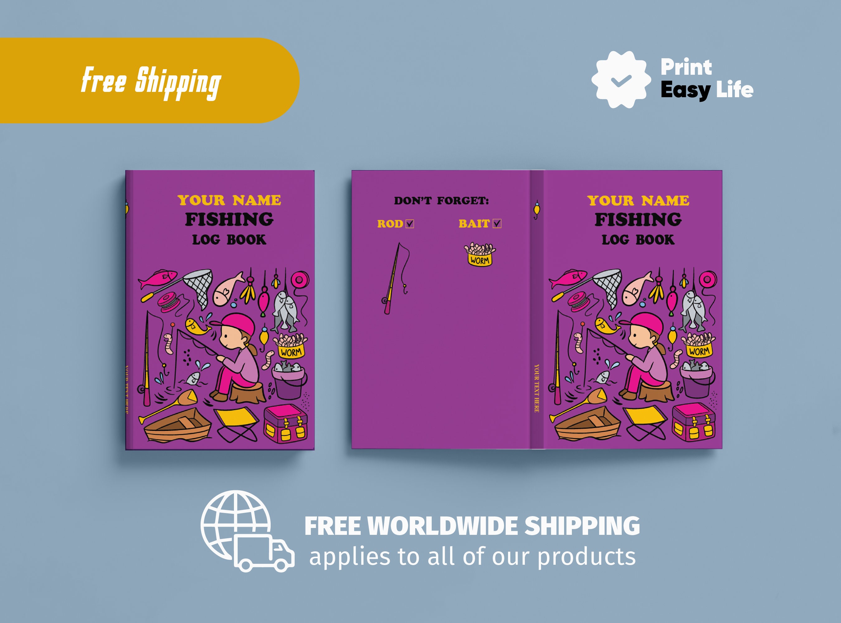 Fishing Log Book for Kids Personalized Fishing Log Book Fishing Diary ...