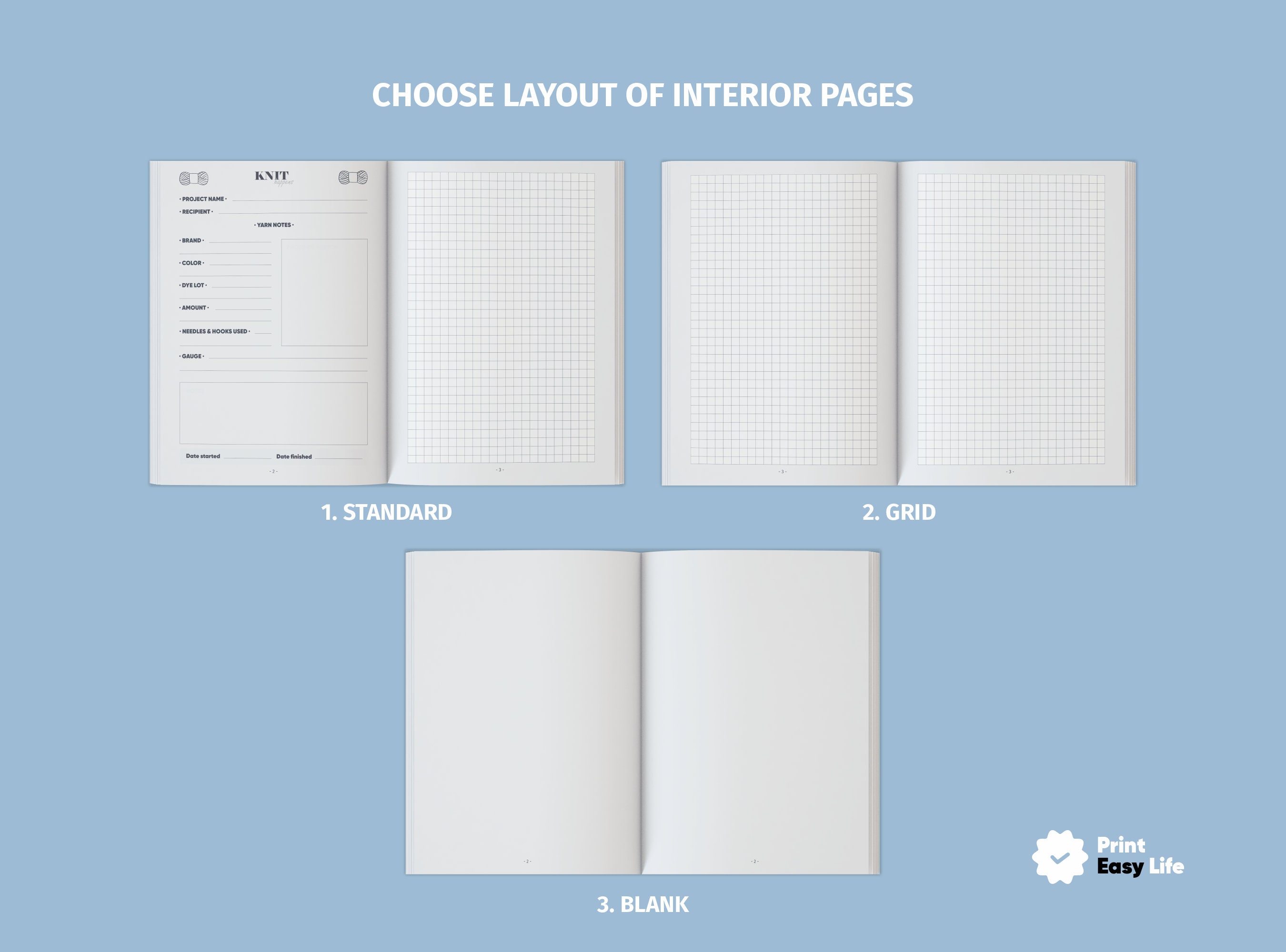 Knitting Journal Heart Knitting Notebook Can Be Personalized Knitting ...