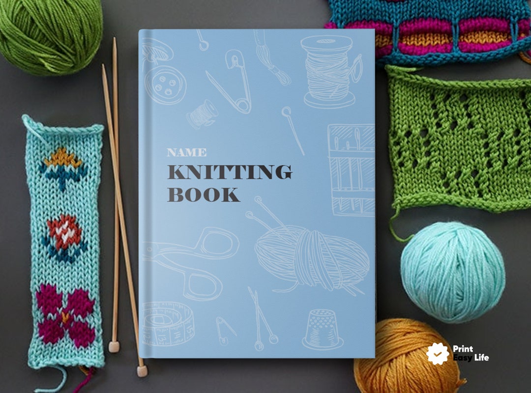 Knitting Journal ! Knitting Notebook ! Can Be Personalized ! Knitting ...