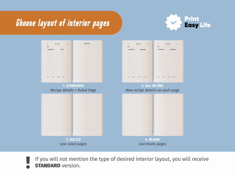 Personalized Recipe Book: A5 Cookbook, Cookery Journal ! Recipe ...